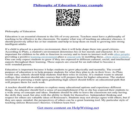 Education Essay Examples | PDF