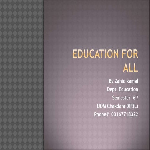 Education for all | PPTX