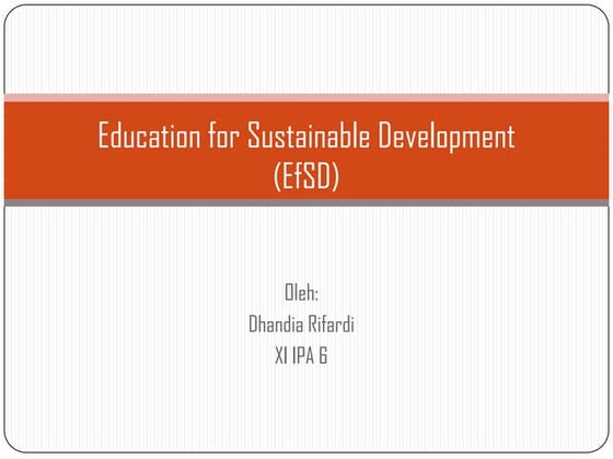 Education of Sustainable Development | PPTX