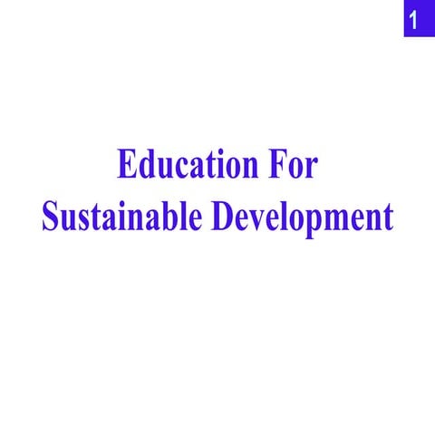 Integrating Sustainable Development Goals (SDGs) in School Education | PPTX