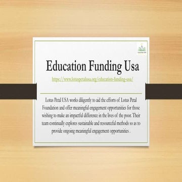 what is education funding usa ppt.pptx