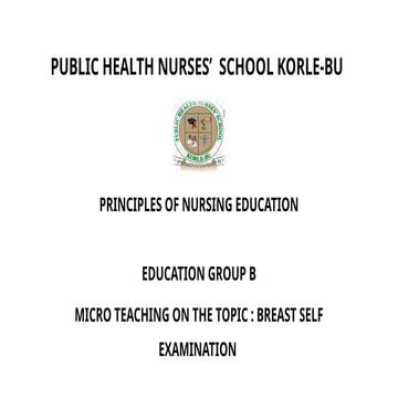 Breast self examination (bse) ppt | PPTX