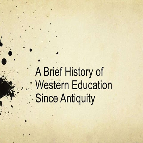 A Brief History of Western Education | PPTX