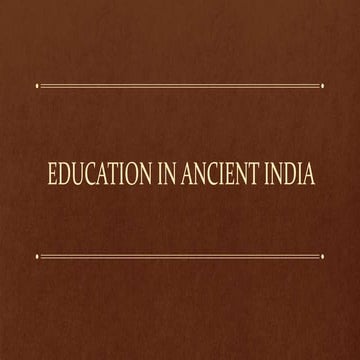 Education in ancient india | PPTX