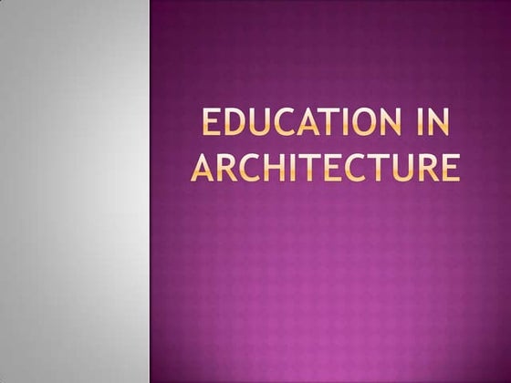 Introduction to architecture presentation | PPTX | Civil Engineering ...
