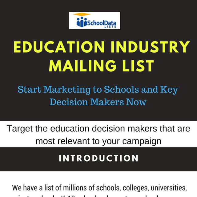 Education industry email list | PDF