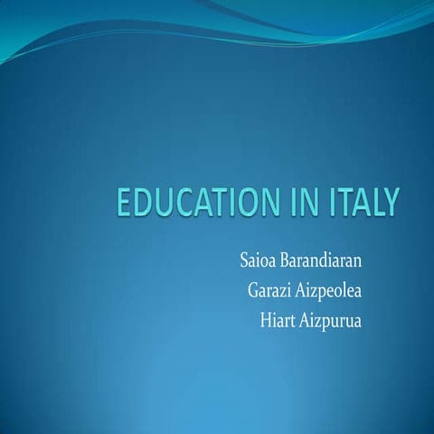 Education in Italy | PPTX
