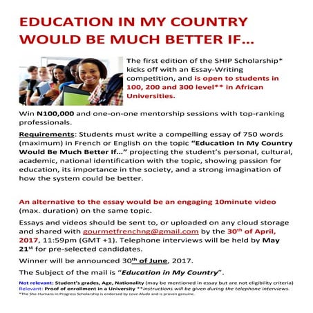 Education in my country would be much better if : WRITING/VIDEO ...