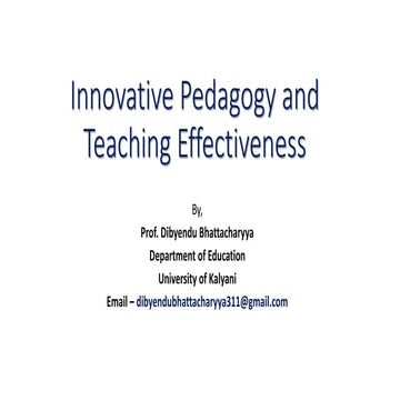 Innovative Pedagogy and Teaching Effectiveness | PPTX