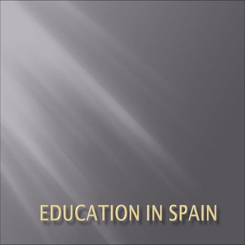 Education in spain | PPT