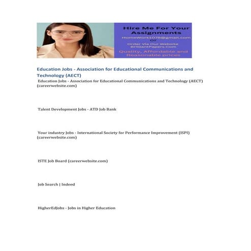 Education Jobs Association For Educational Communications And