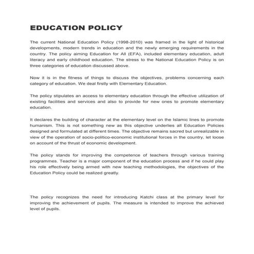 Education policy | DOCX