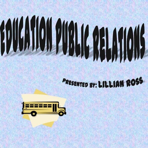 Public Relations in Education | PPTX