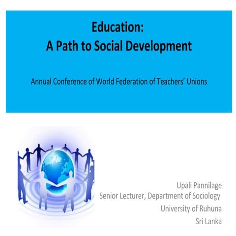 Education: A path to social development | PPT