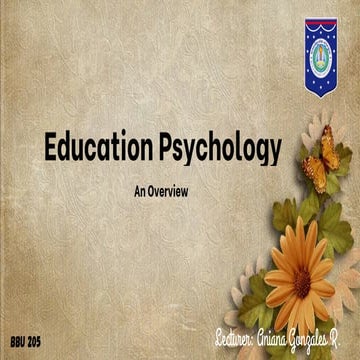 Education Psychology Education Overview