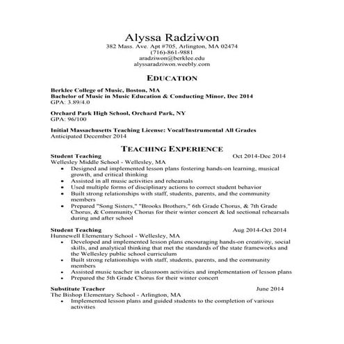 Education resume edited | DOCX