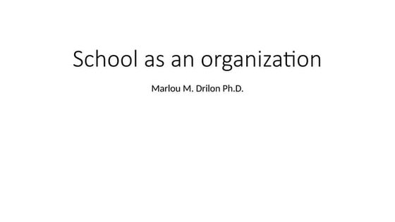 Organization and Management in Education Institution | PPT