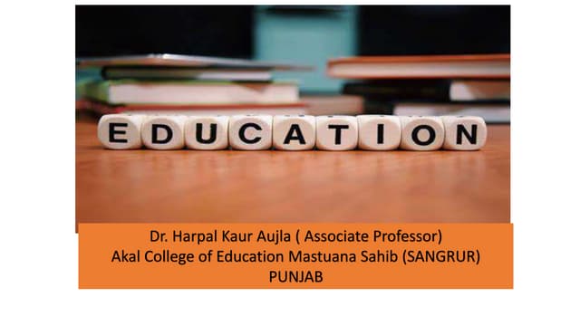 Concept of education ppt. | PPTX