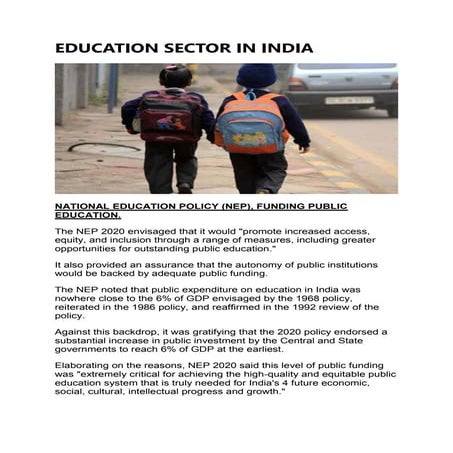EDUCATION SECTOR IN INDIA | DOCX