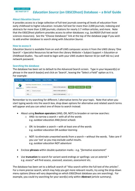 UWS Brief Guide to Harvard Referencing | PDF