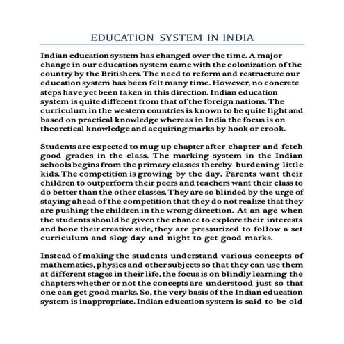 Education system in india | PPTX