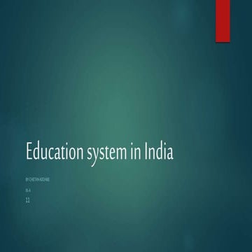 Education system in india | PPT