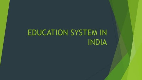 Education system in india | PPTX
