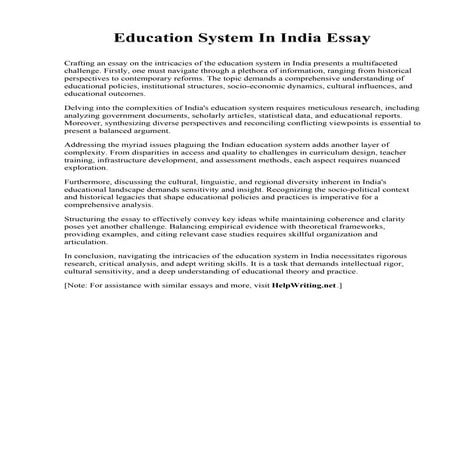 Education System In India Essay.pdf