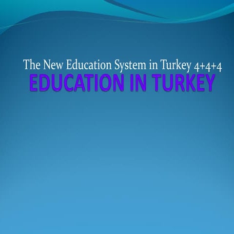 Education system in turkey (1) | PPT