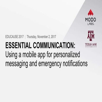 ESSENTIAL COMMUNICATION: Using a mobile app for personalized messaging ...