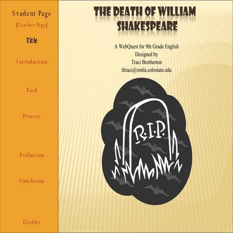 Death of Shakespeare | PPT