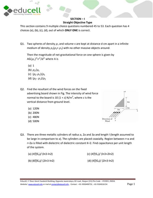 Exercise question in measurement physics | PPT