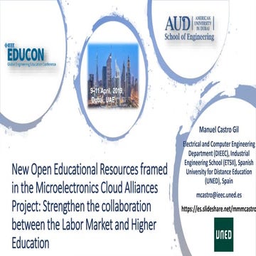 New Open Educational Resources framed in the Microelectronics Cloud ...