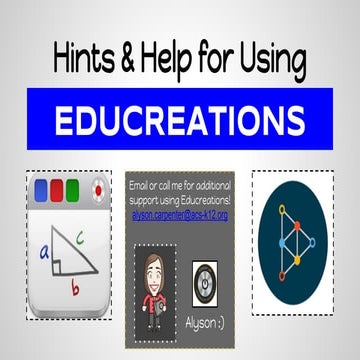 Educreations Hints & Help for ACS Teachers | PDF
