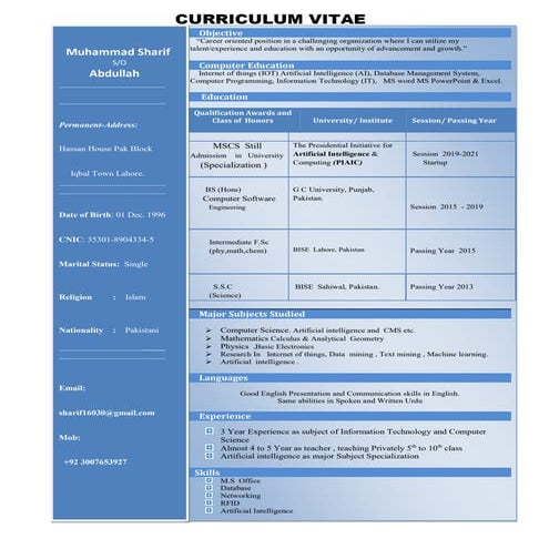 By Muhammad Sharif | Technoitschool | PDF
