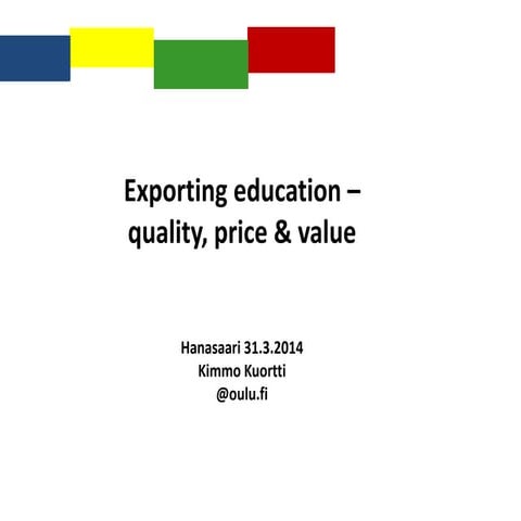 Exporting Education | PPT