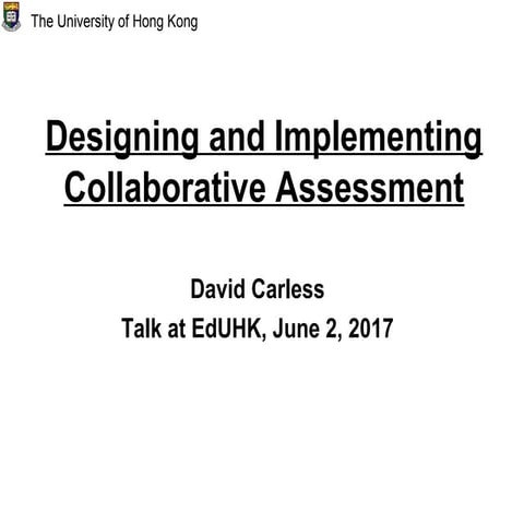 Collaborative assessment | PPT