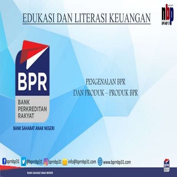 PENGENALAN BPR DAN PRODUK – PRODUK BPR | PPTX