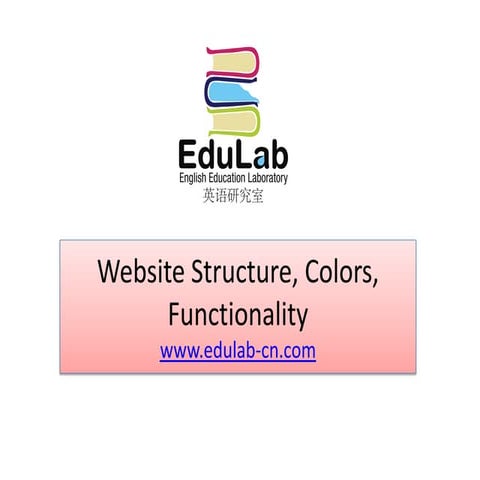 Edu lab website structure, colors, functionality | PPT