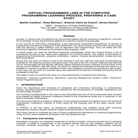 Virtual Programming Labs In The Programming Learning Process Preparing 7250
