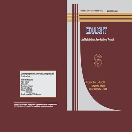 Edulight volume 1, issue - 2, nov 2012 | PPT