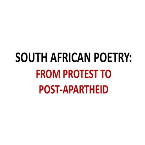 Edulink sa poetry, lecture 6 (2013) | PPTX