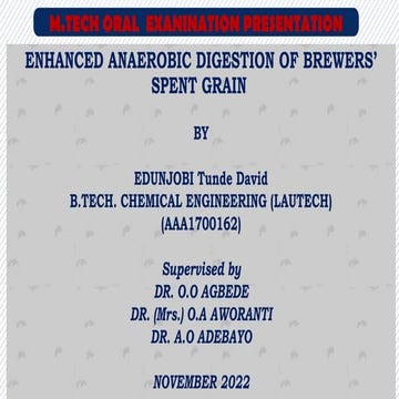 Presentation of Anaerobic Digestion process. pptx | PPTX