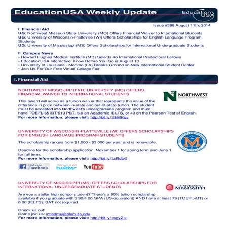 Weekly Update Issue, #388 August 11, 2014 | PDF