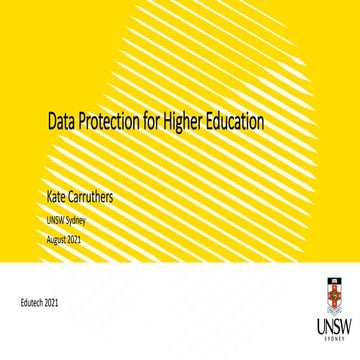 Data Protection for Higher Education | PPT