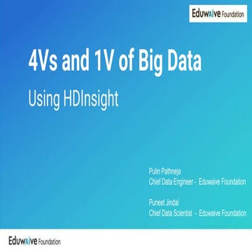 4Vs and 1V of Big Data | PPTX