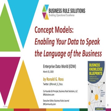 Slides: Concept Models – Enabling Your Data to Speak the Language of ...