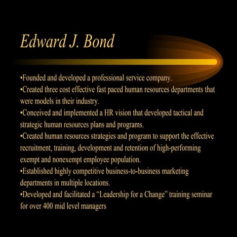 Edward J. Bond | PPT