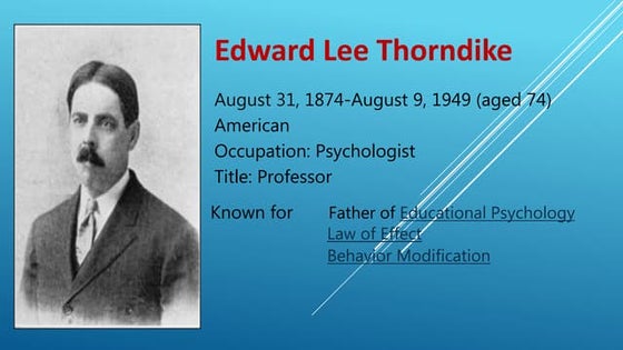 trial and error learning theory by Thorndike | PDF