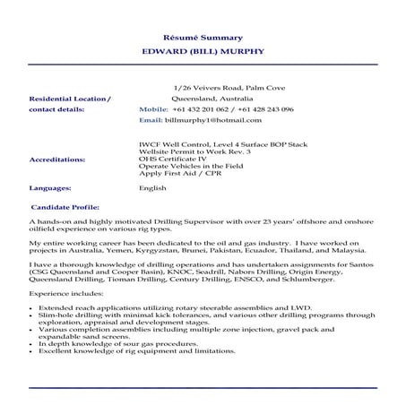Edward murphy cv | DOCX